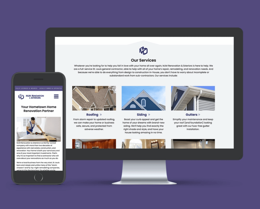 Home Renovation Website Design - Daley Design